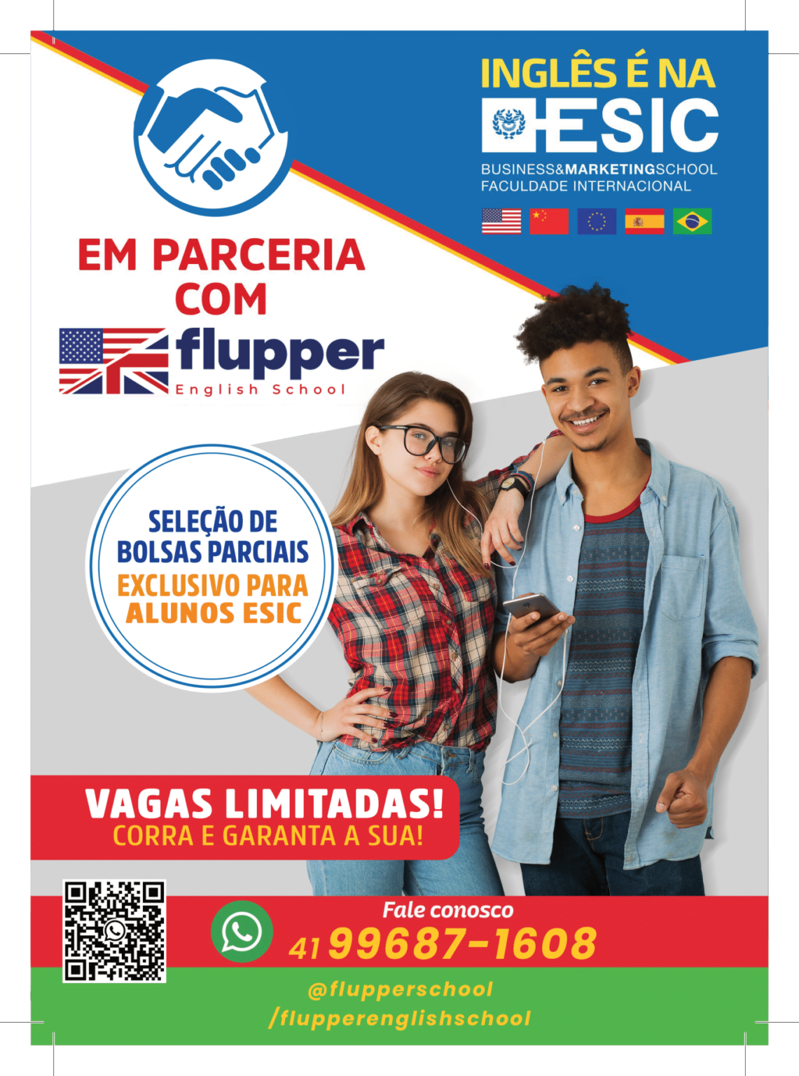 Parceria ESIC Internacional e flupper English School - ESIC Internacional